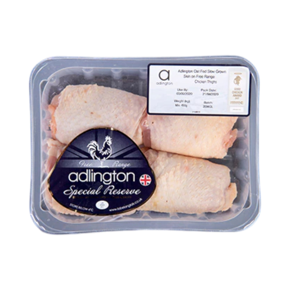 Adlington - English Label - Free Range Skin on Boneless Chicken Thighs ...
