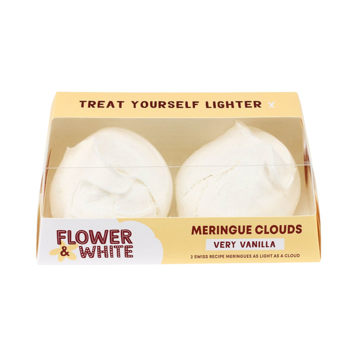 Flower & White - Vanilla Meringue Clouds x2 – Mudwalls Food Group