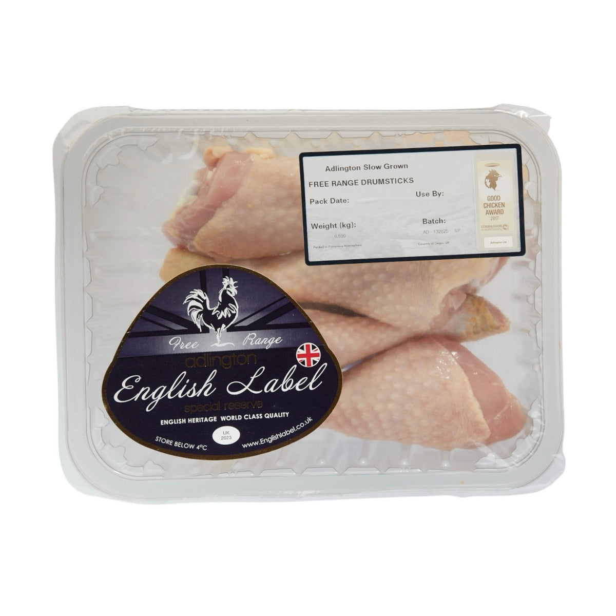 Adlington - English Label Free Range Chicken Drumsticks (4 Drumsticks ...