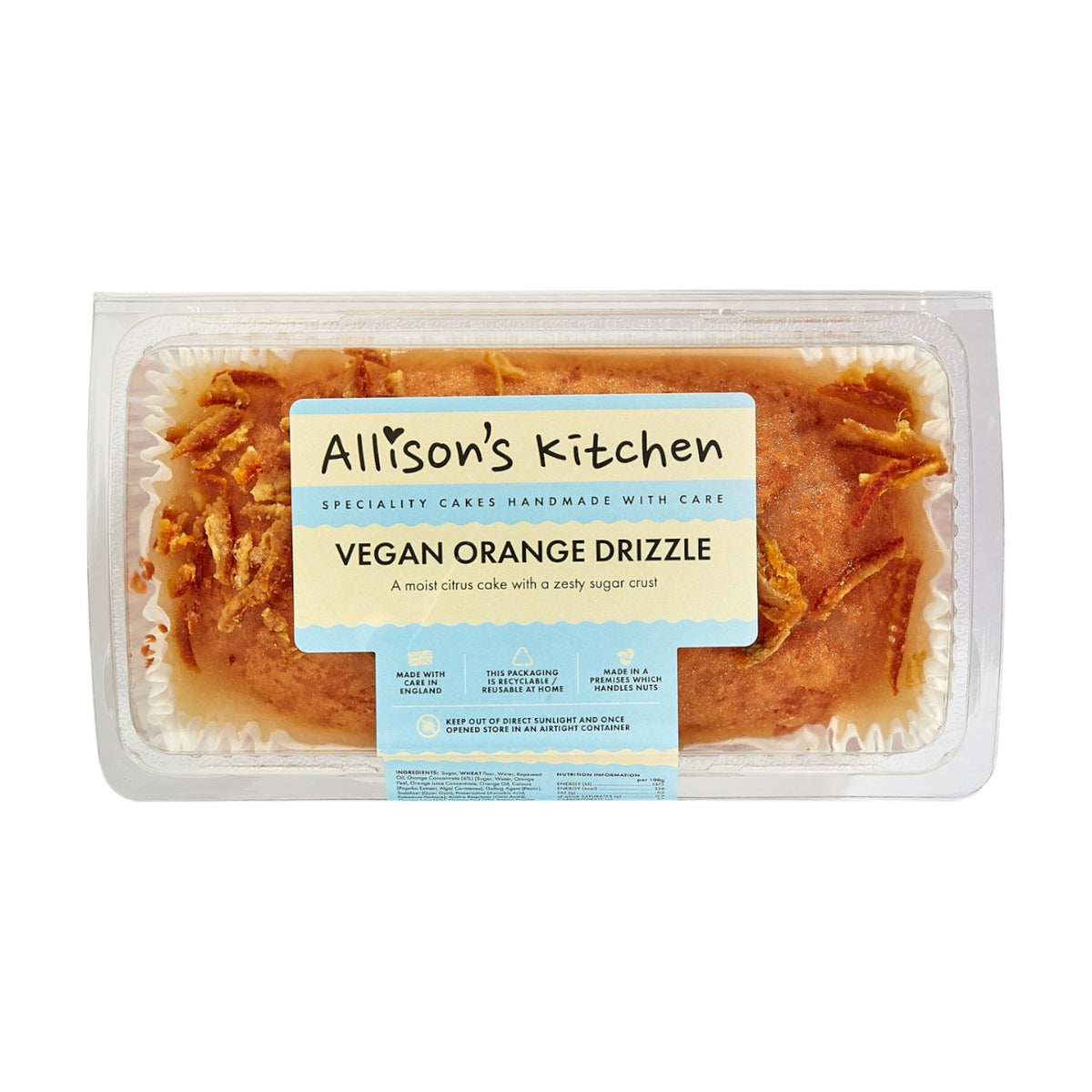 Allison's Kitchen - Vegan Orange Drizzle Loaf Cake – Mudwalls Food Group