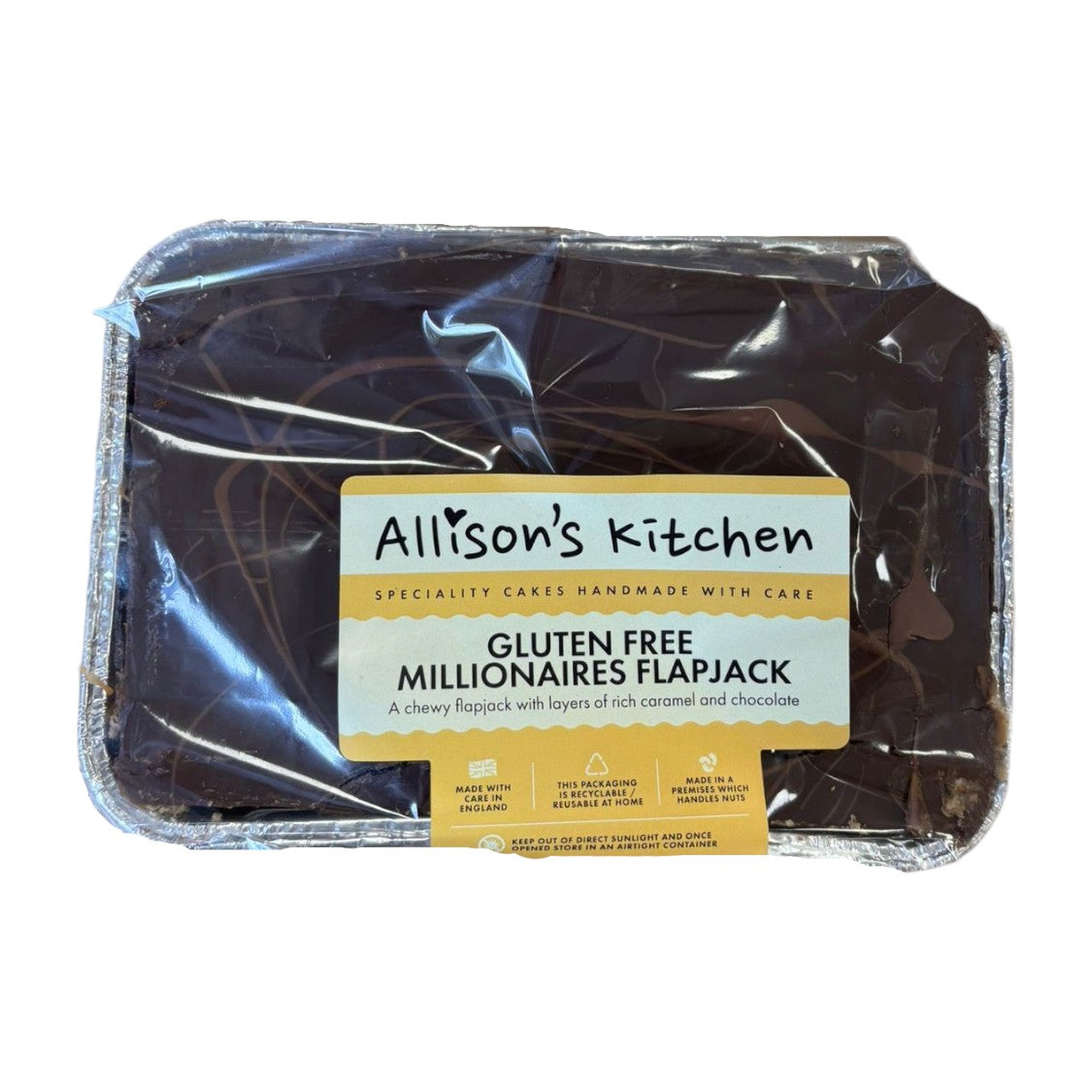 Allison's Kitchen - Gluten Free Millionaires Flapjack (470g) – Mudwalls ...