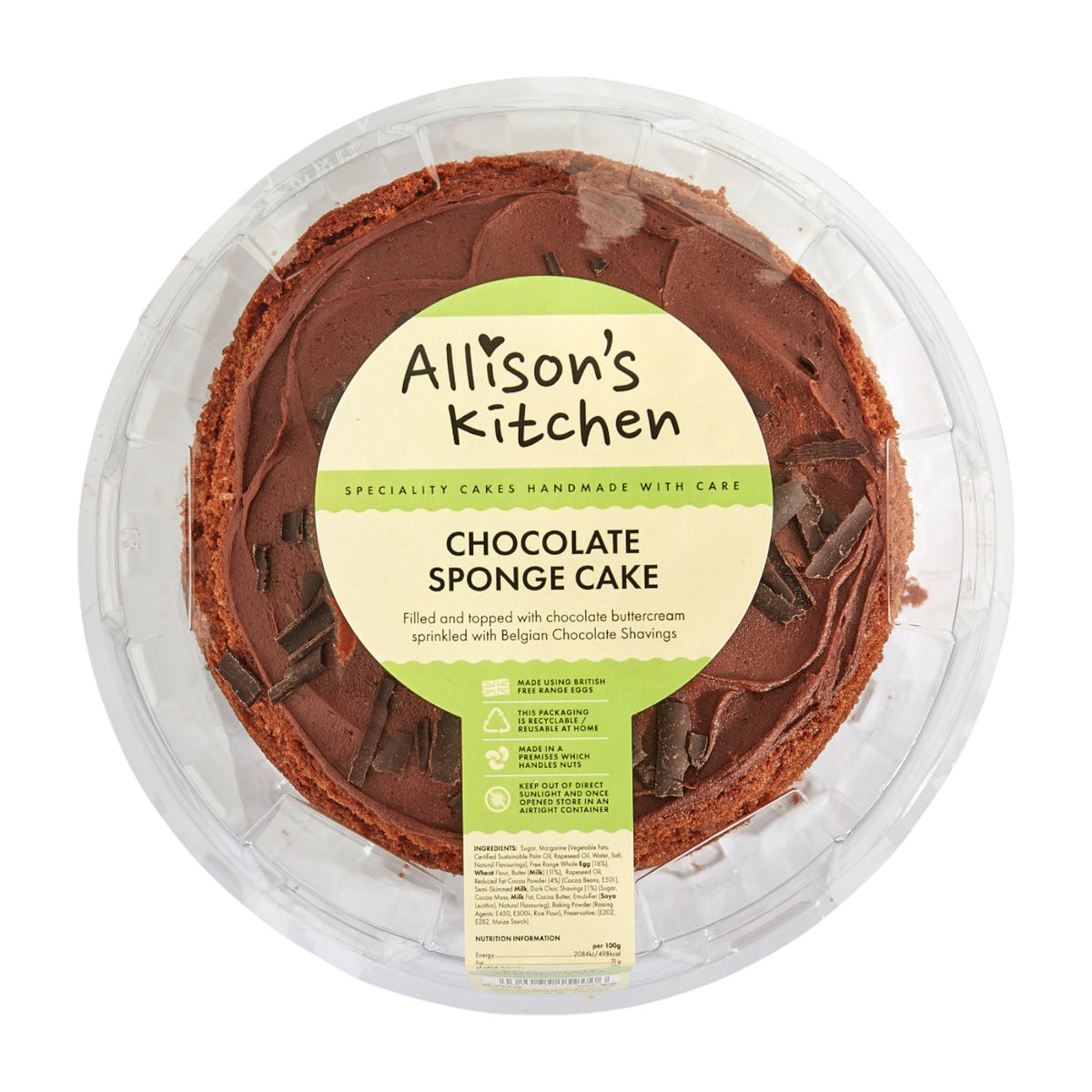 Allison's Kitchen - Chocolate Sponge Cake (7") – Mudwalls Food Group