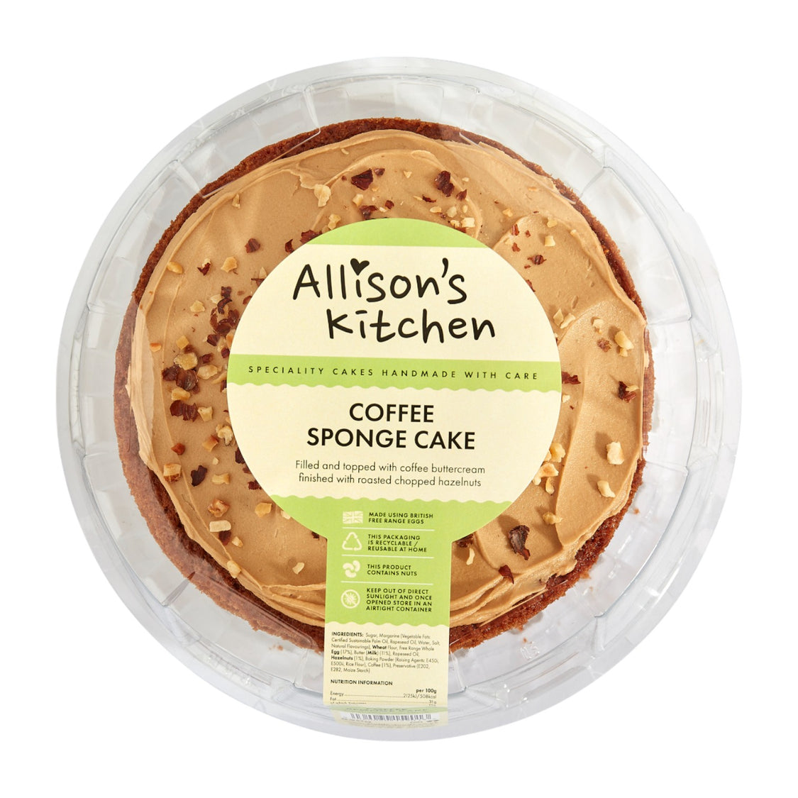 Allison's Kitchen - Coffee and Hazelnut Sponge Cake (7") – Mudwalls ...