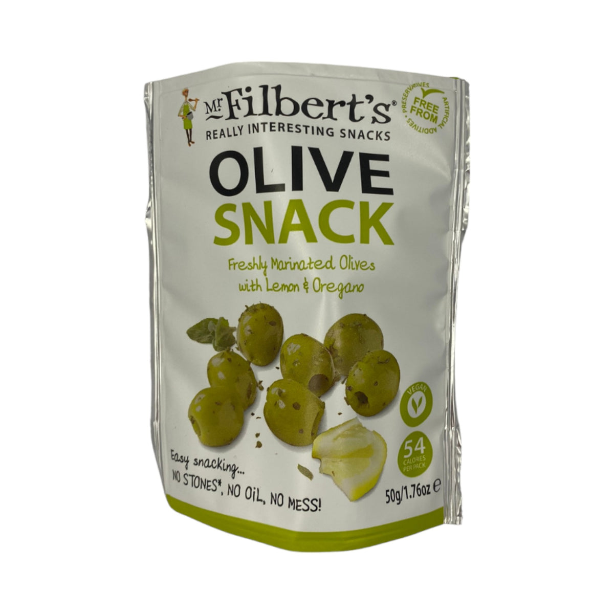 Mr Filberts - Green Olives - Lemon & Oregano 50g – Mudwalls Food Group